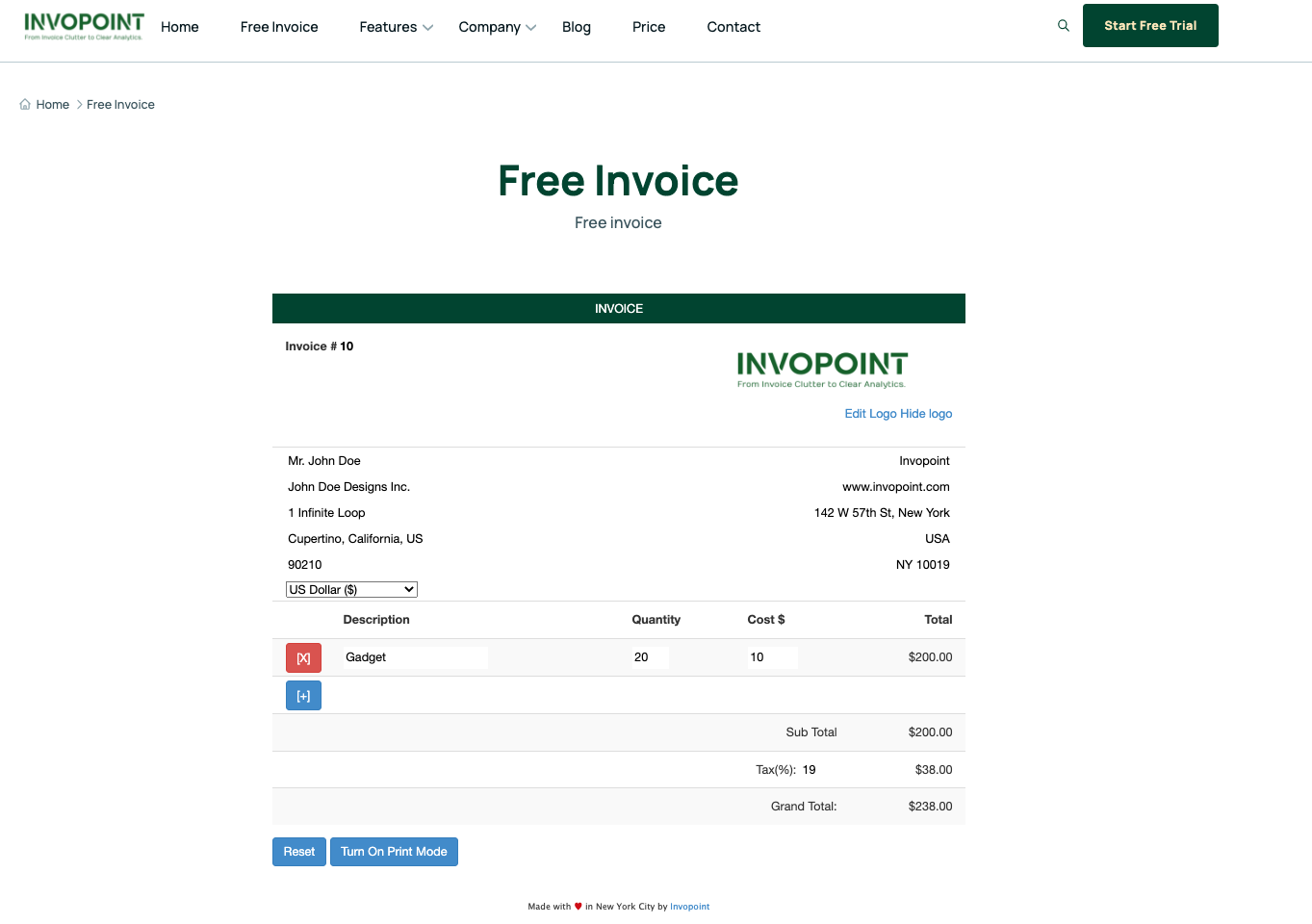 Free B2B Online Invoicing for SMBs | Create & Track | Invopoint